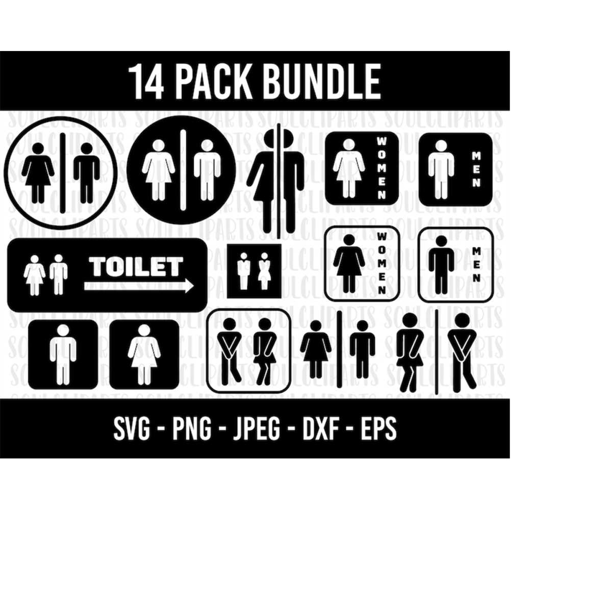 COD774- Bathroom Svg, Restroom Symbol svg, restroom sign svg | Inspire ...