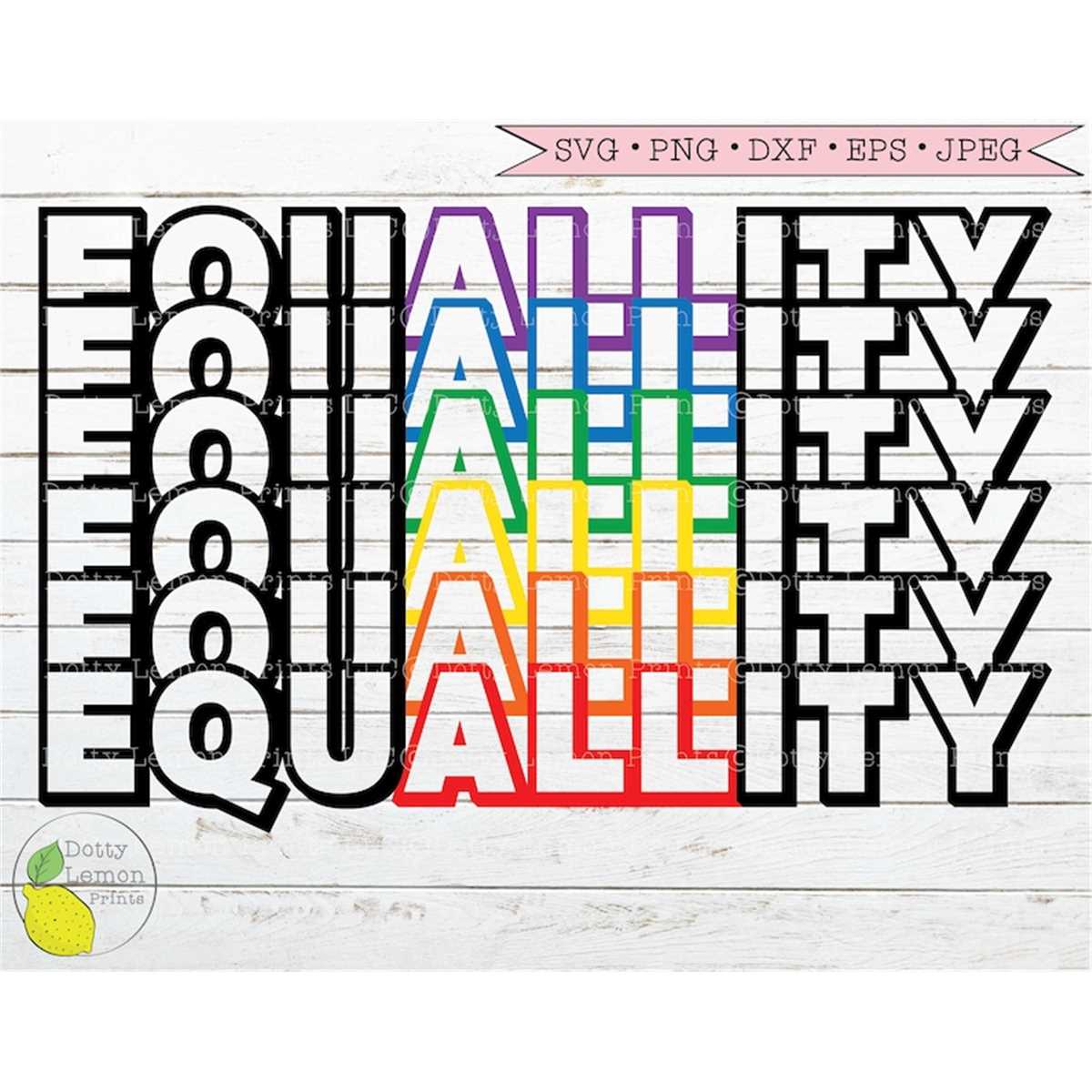 Rainbow Equallity svg, Gay Pride svg Equality svg Love svg L - Inspire ...