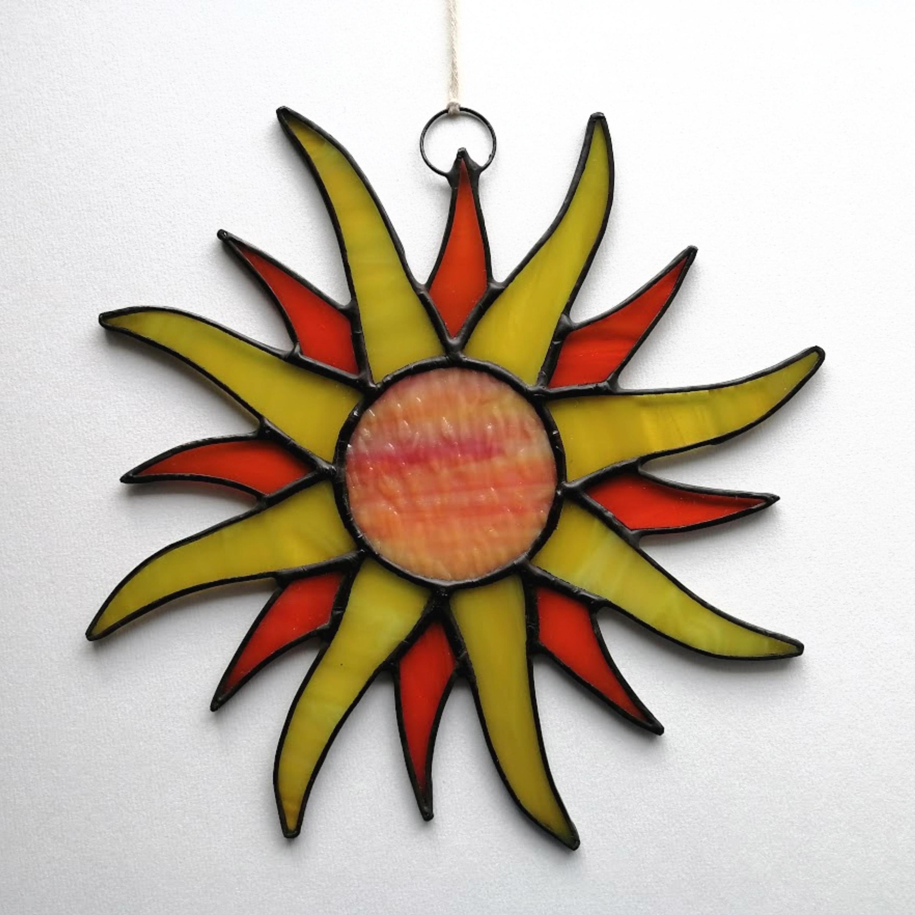 Boho Stained Glass Sun Suncatcher, Sunshine Sun Catcher, Sun | Inspire ...