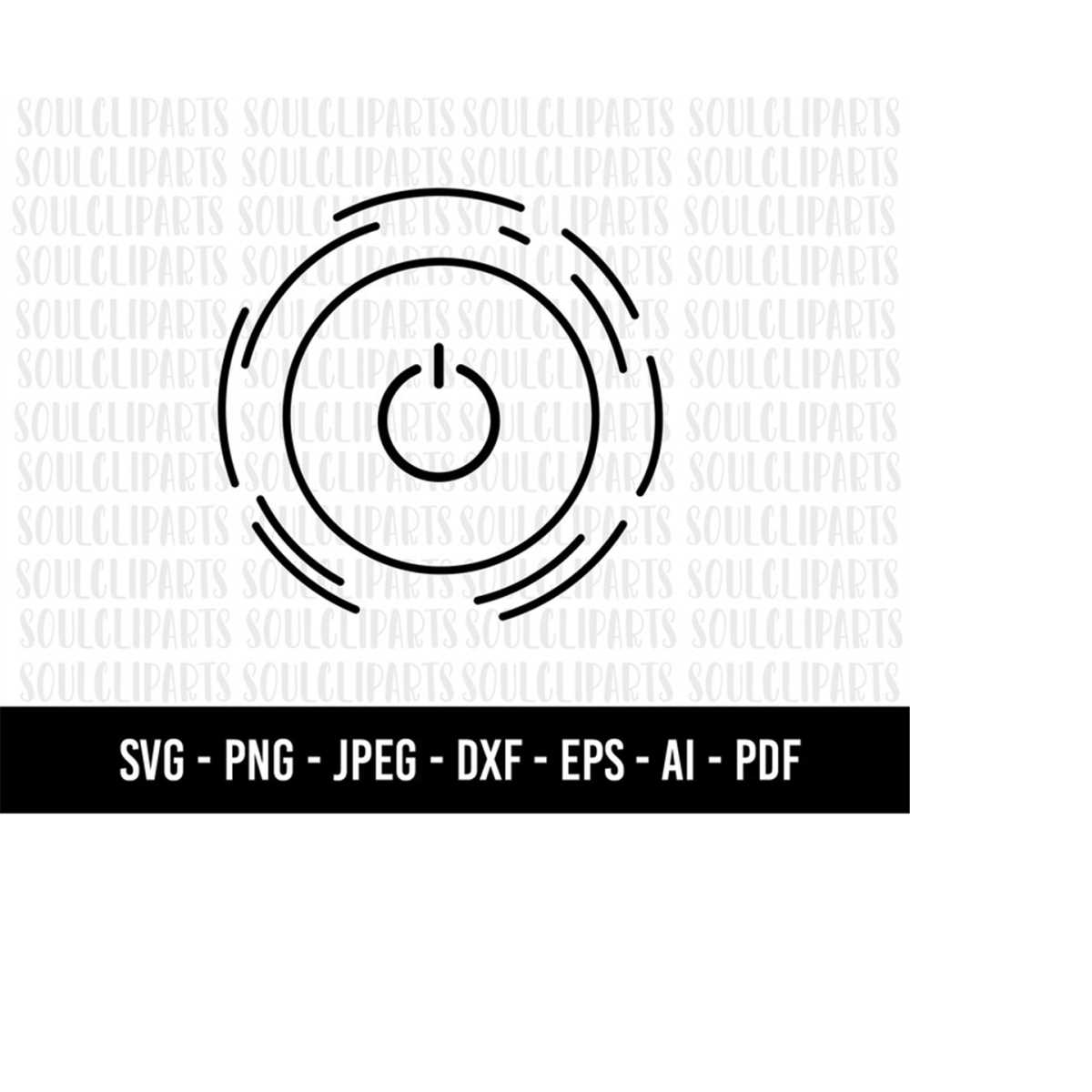 COD702-Power Button SVG, Power Silhouette, On-Off Button Svg - Inspire ...