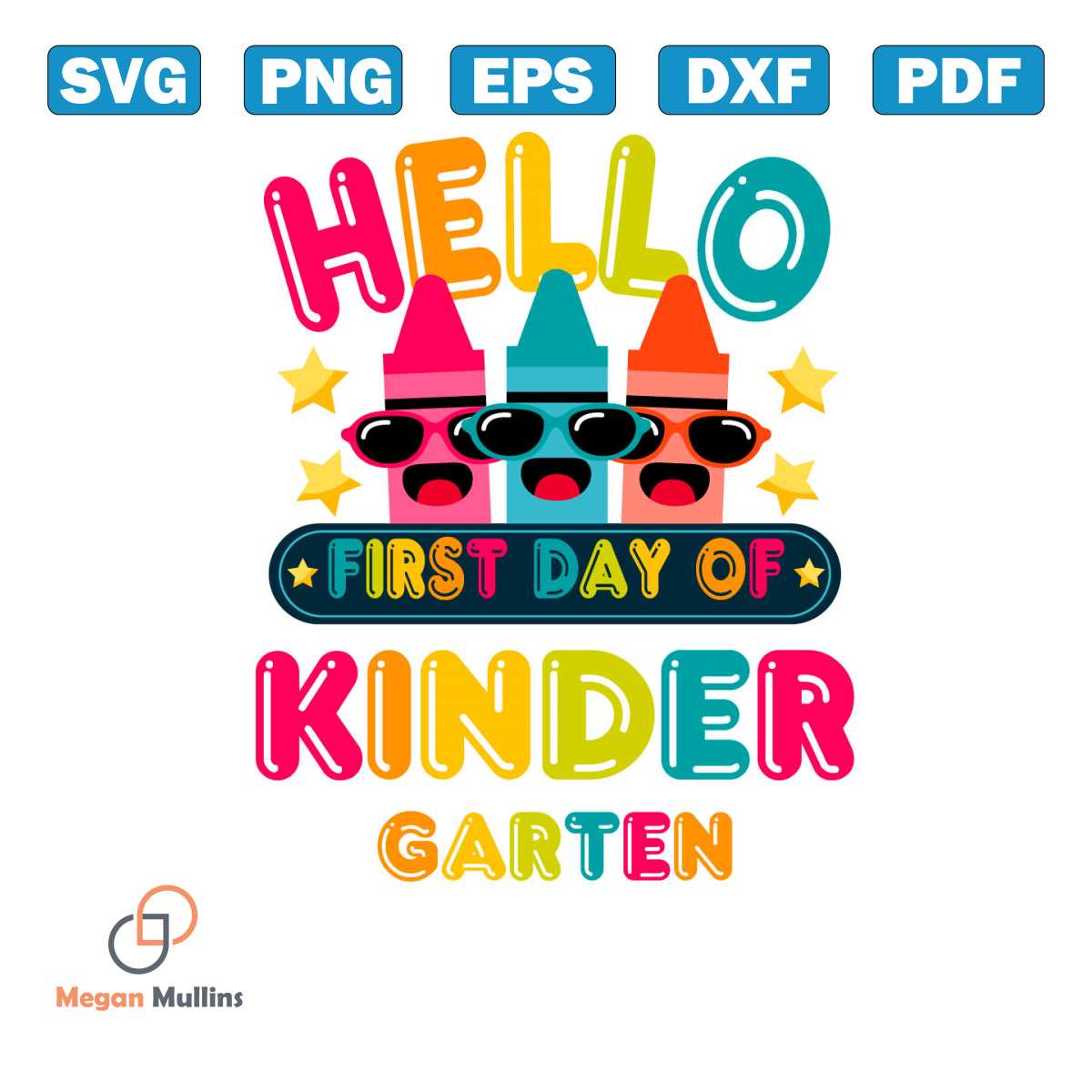 Hello First Day Of Kindergarten SVG Cutting Digital File | Inspire Uplift
