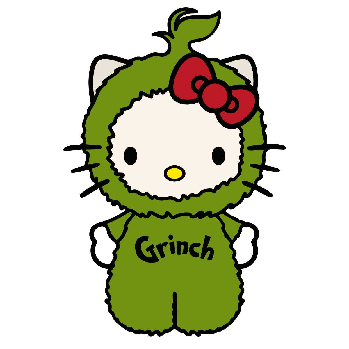 Merry Xmas Grinch Hello Kitty Logo SVG | Inspire Uplift