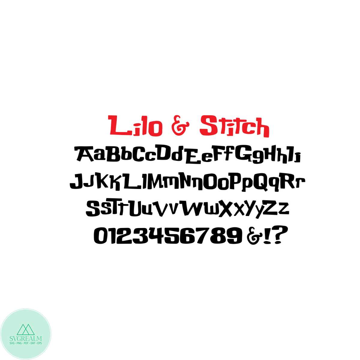 Lilo And Stitch Font SVG Disney Alphabet SVG File For Cricut | Inspire ...