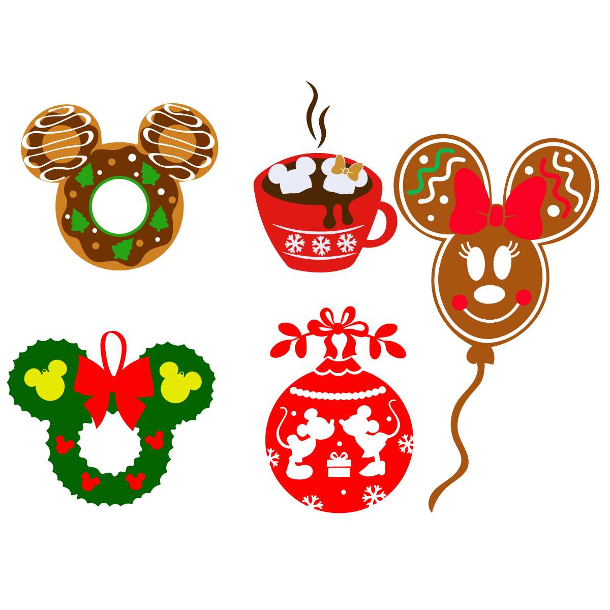 Mickey Mouse Christmas Winter Decor Bundle SVG | Inspire Uplift