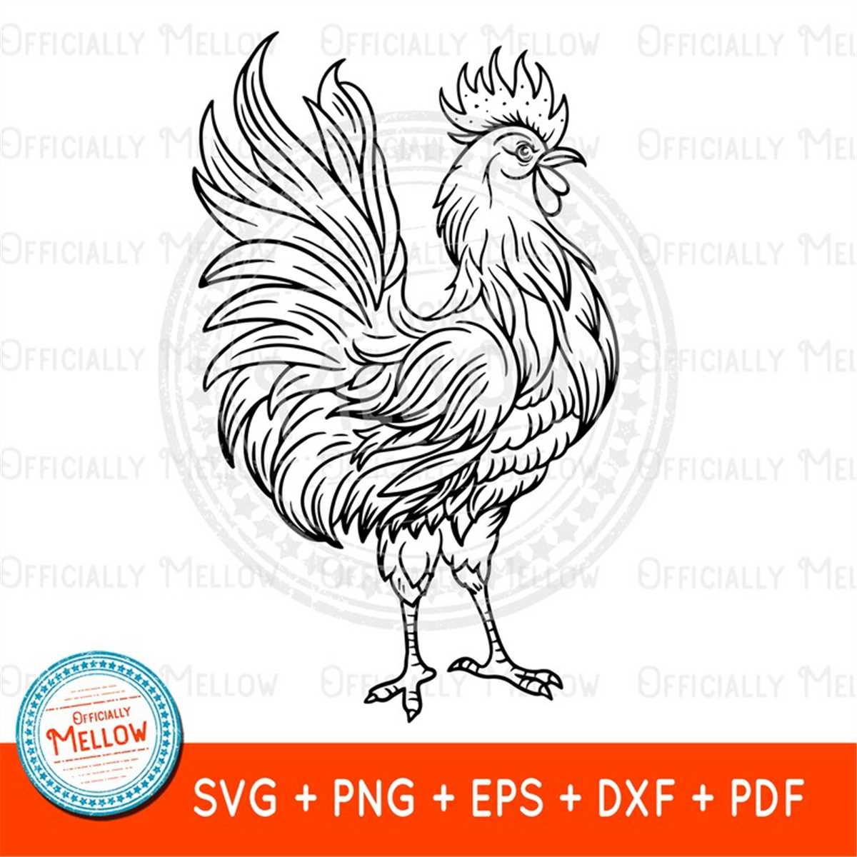 Rooster SVG, Rooster Clip Art, Rooster PNG, Rooster Vector, | Inspire ...
