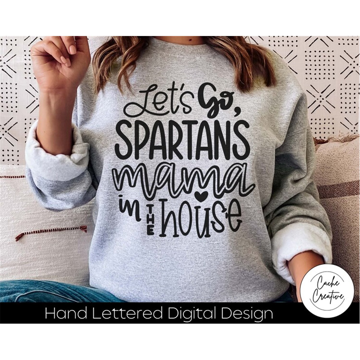 Let's Go Spartans Mama SVG INSTANT DOWNLOAD dxf, svg, eps, p | Inspire ...