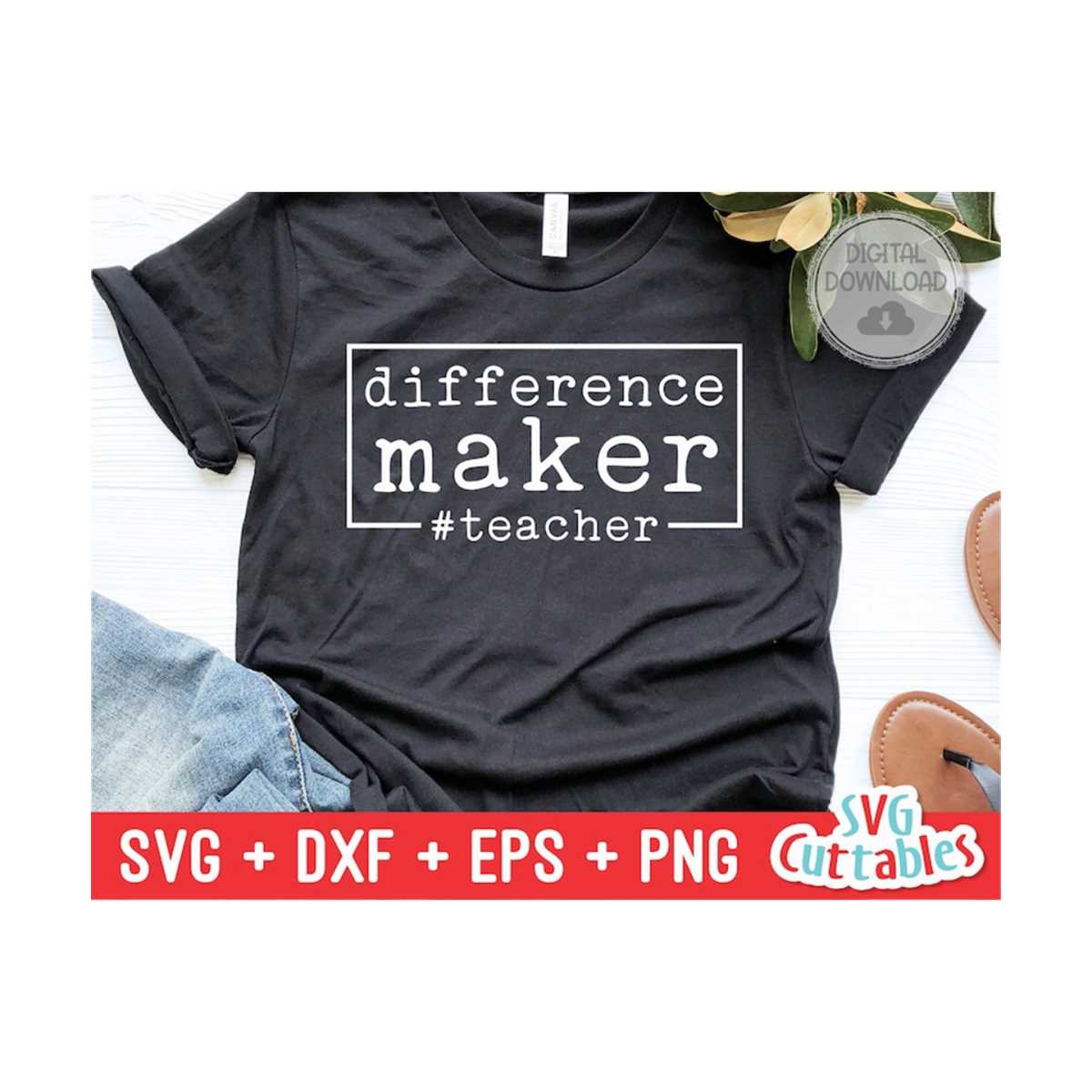 Difference Maker svg - Teacher Cut File - svg - dxf - eps - - Inspire ...