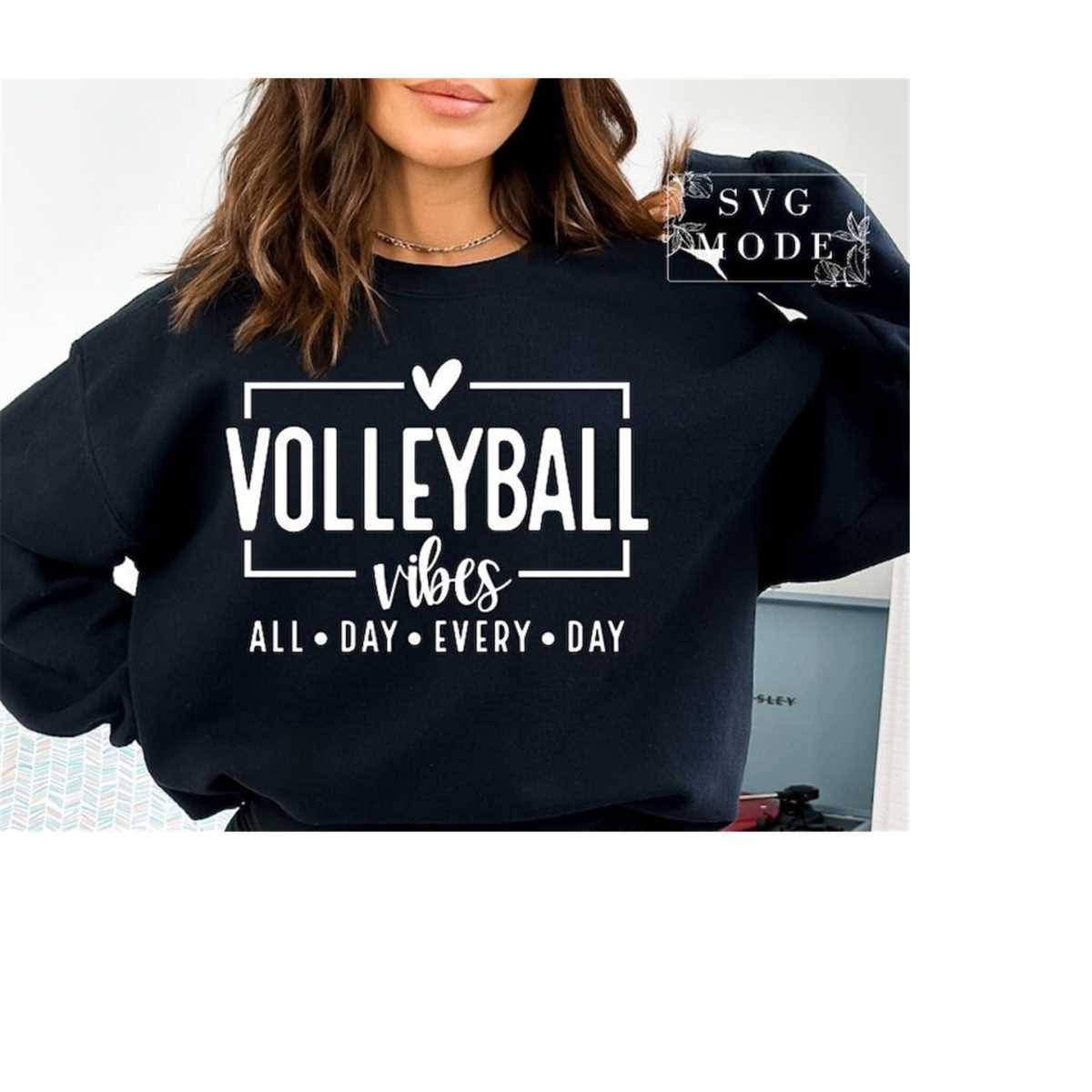 Volleyball Vibes SVG PNG, Volleyball Mom Shirt Svg, Volleyba - Inspire ...