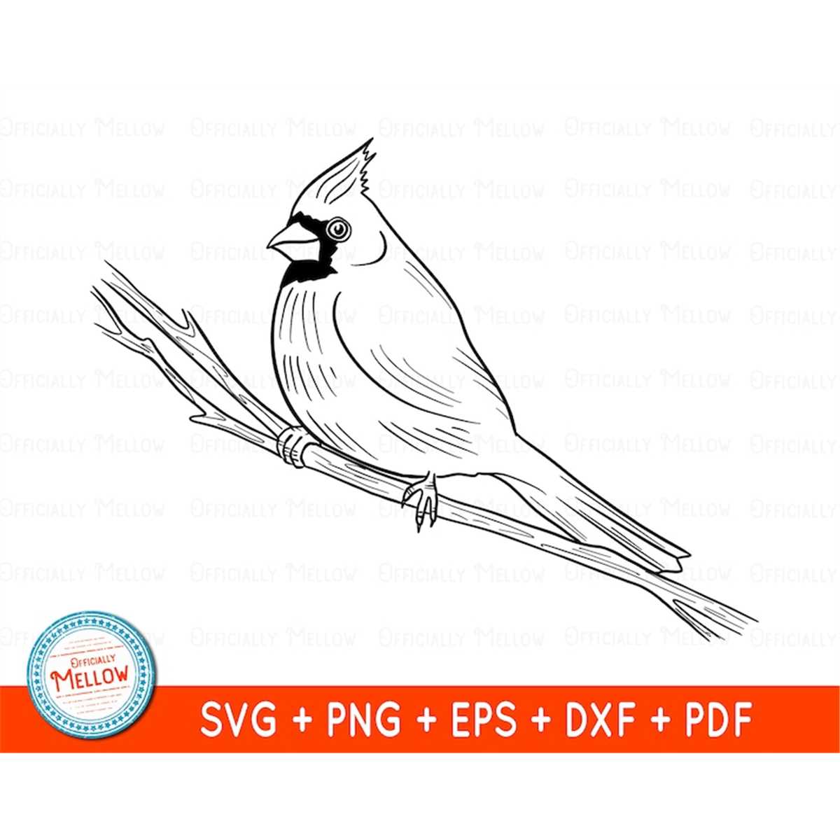 Cardinal Outline Svg Files | Inspire Uplift