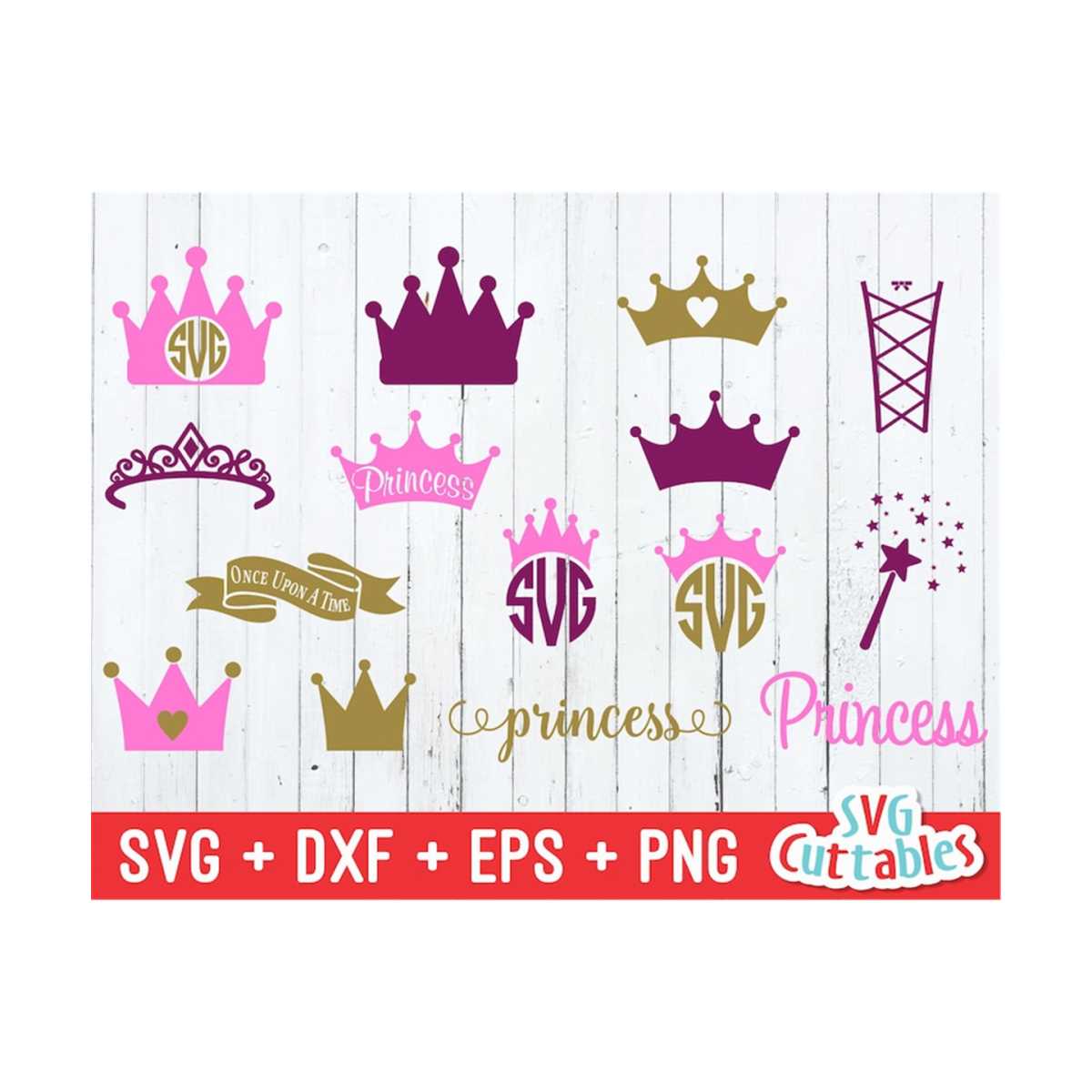 Princess Crown SVG, Princess Monogram, svg, dxf, eps, Wand s - Inspire ...