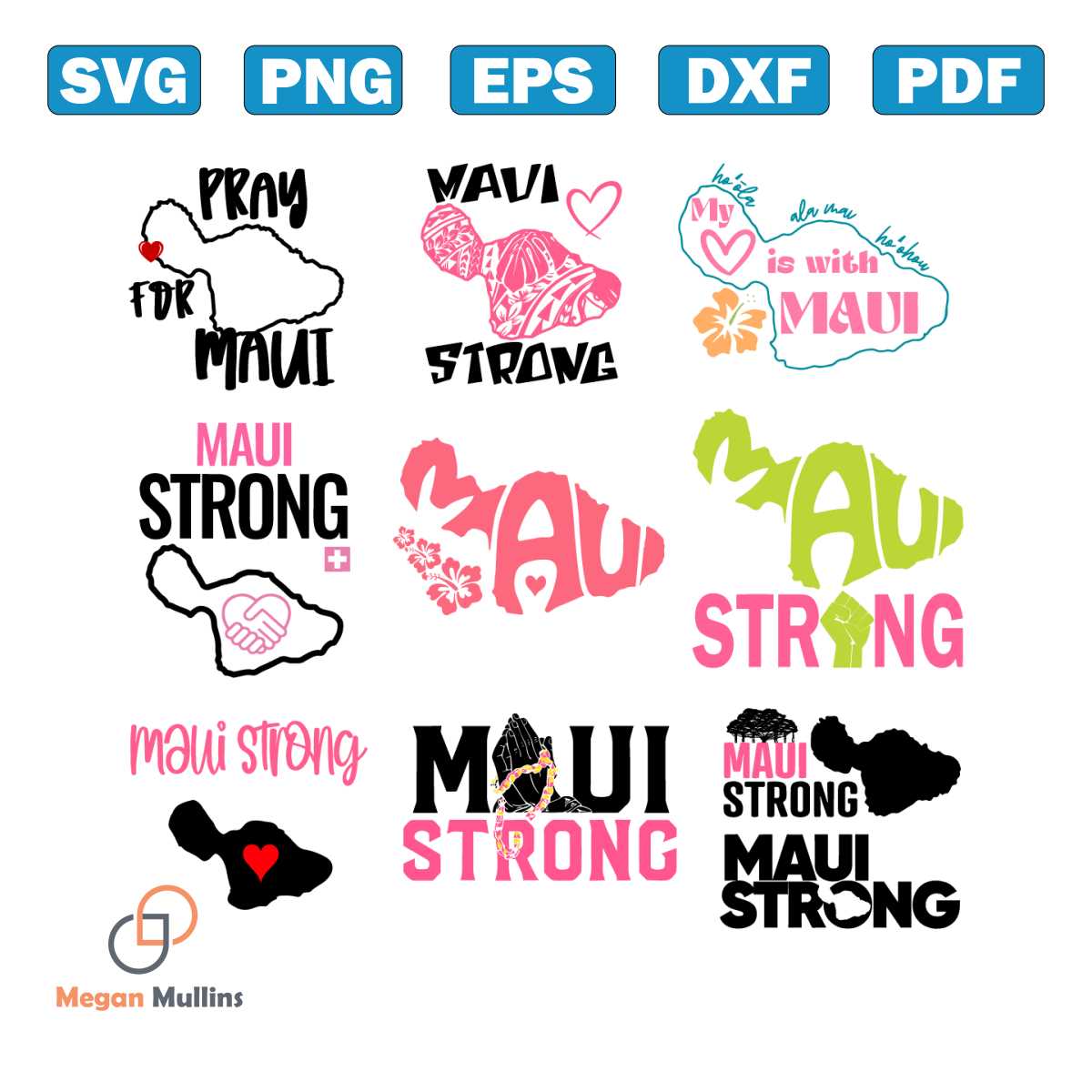 Retro Maui Strong SVG Maui Wildfire Relief SVG Bundle | Inspire Uplift