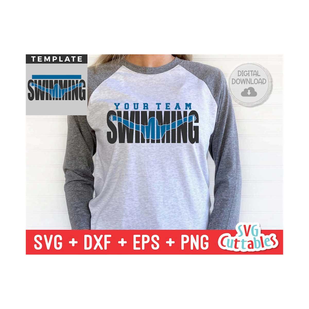 Swimming svg - Swim Cut File - Swim Template 004 - svg - eps - Inspire ...