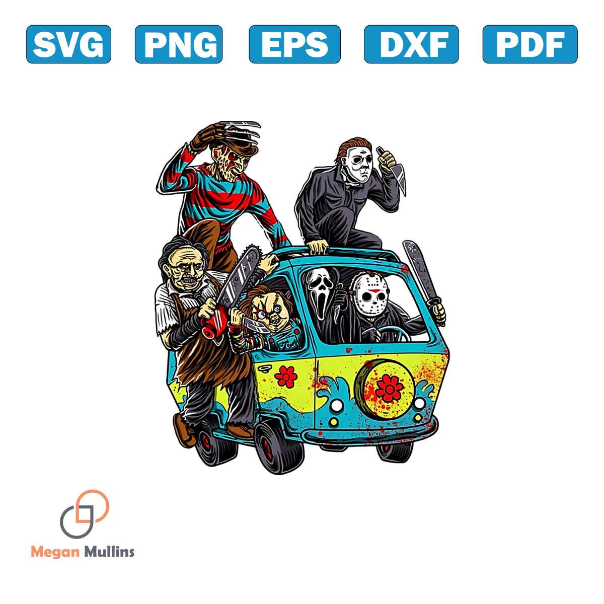 Spooky Halloween Bus PNG Horror Movie Characters PNG File - Inspire Uplift