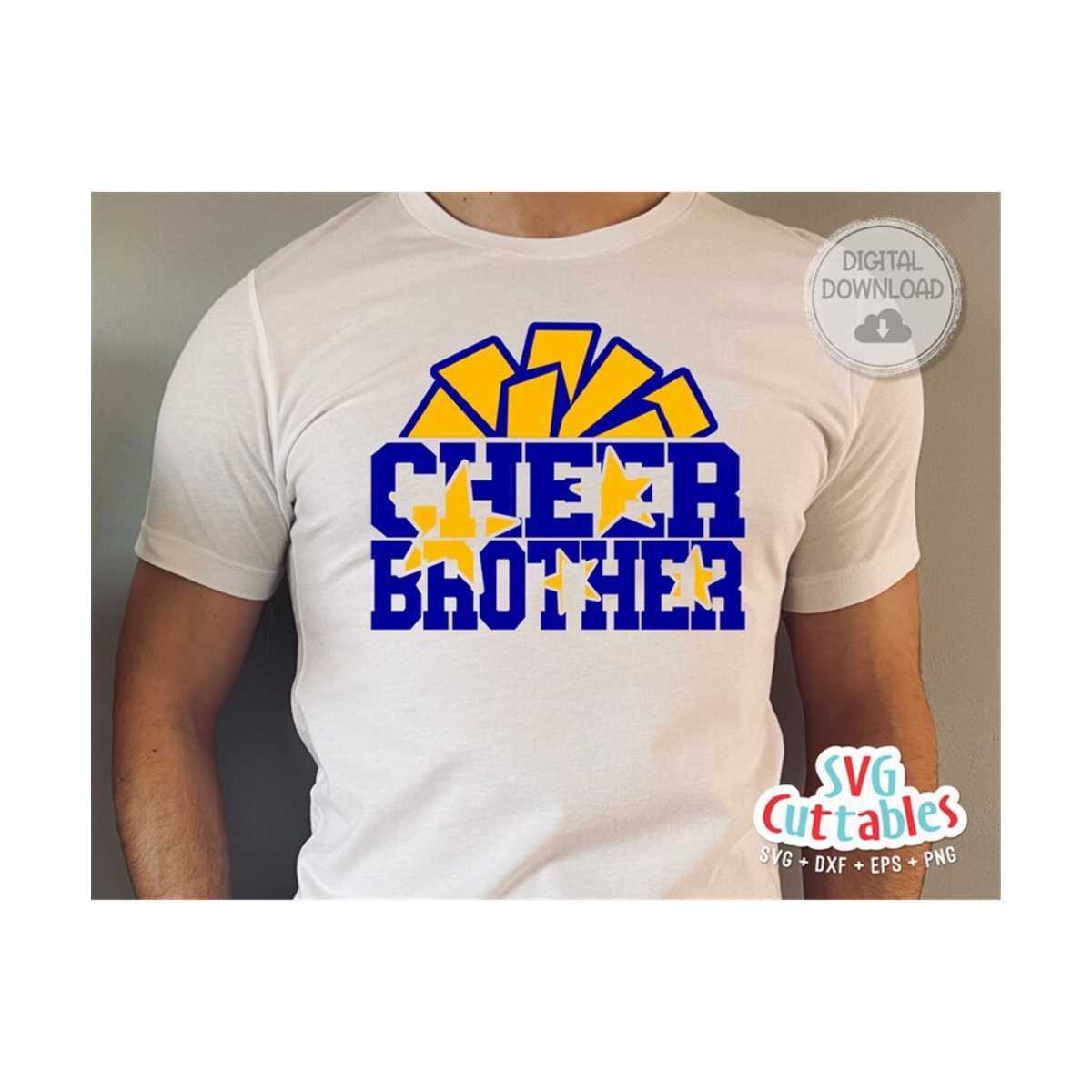 Cheer Brother svg - Cheer Cut File - svg - dxf - eps - png - Inspire Uplift