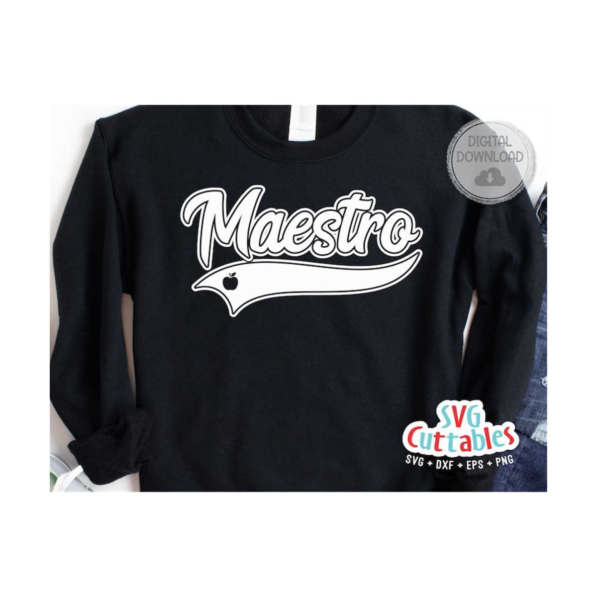 Maestro svg - Teacher svg - Teacher Cut File - Maestro Swoo | Inspire ...