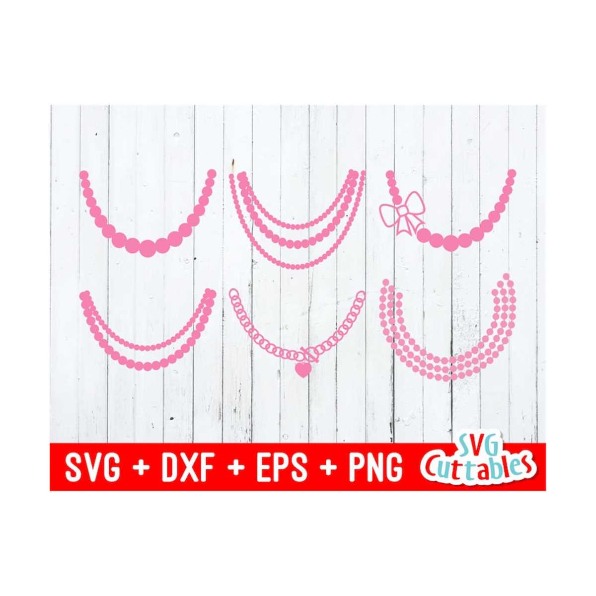 Necklace SVG, necklace svg cut file, dxf file, eps file, pea - Inspire ...