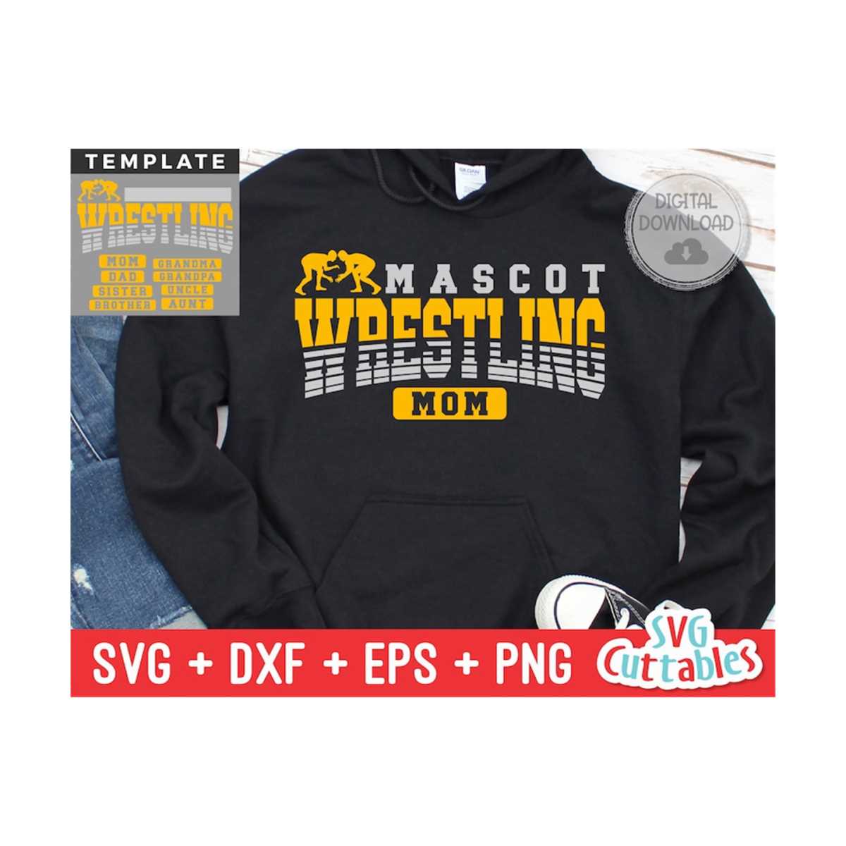 Wrestling svg - Wrestling Template 005 - svg - eps - dxf - | Inspire Uplift