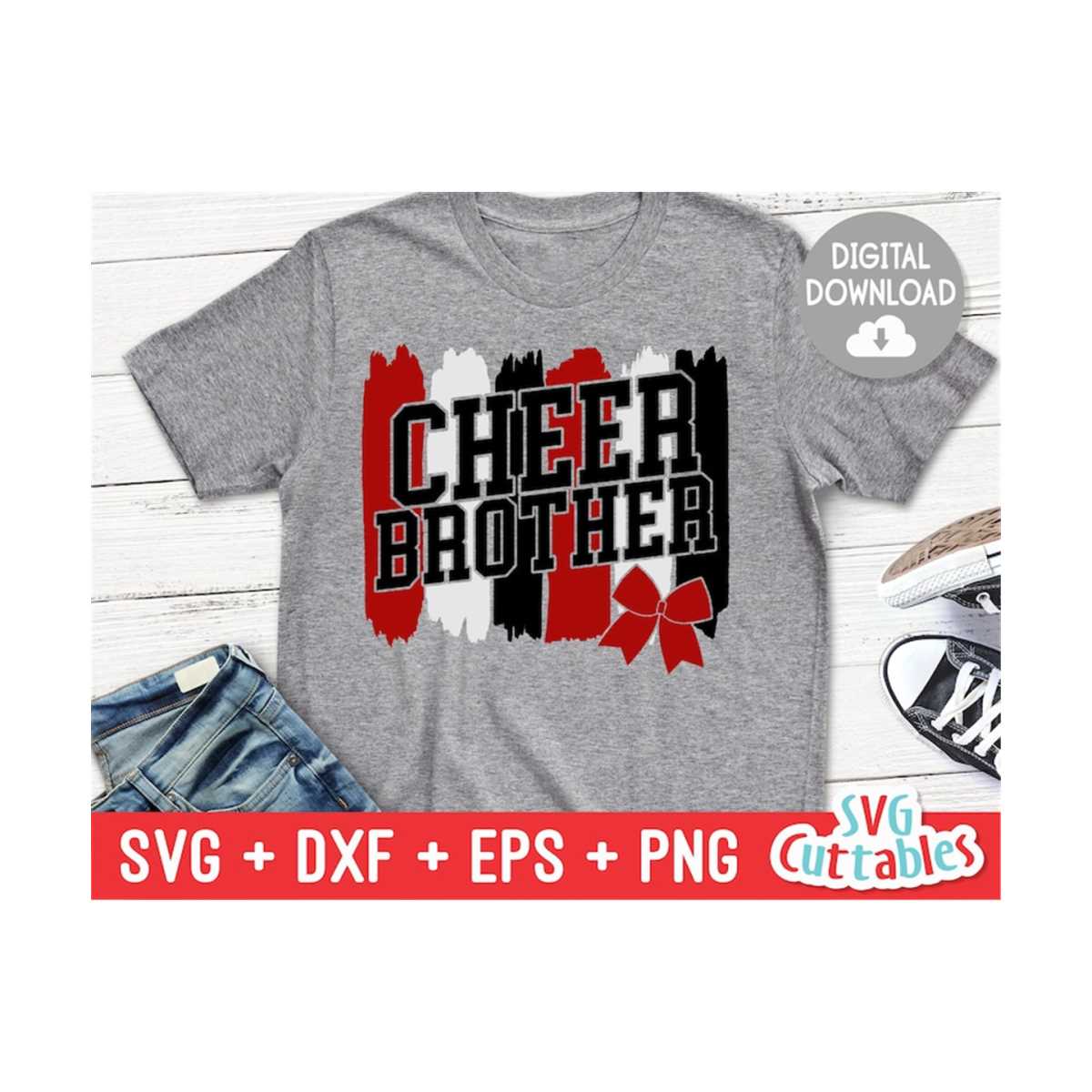 Cheer Brother svg - Cheer Cut File - Cheer Bow svg - dxf - e - Inspire ...