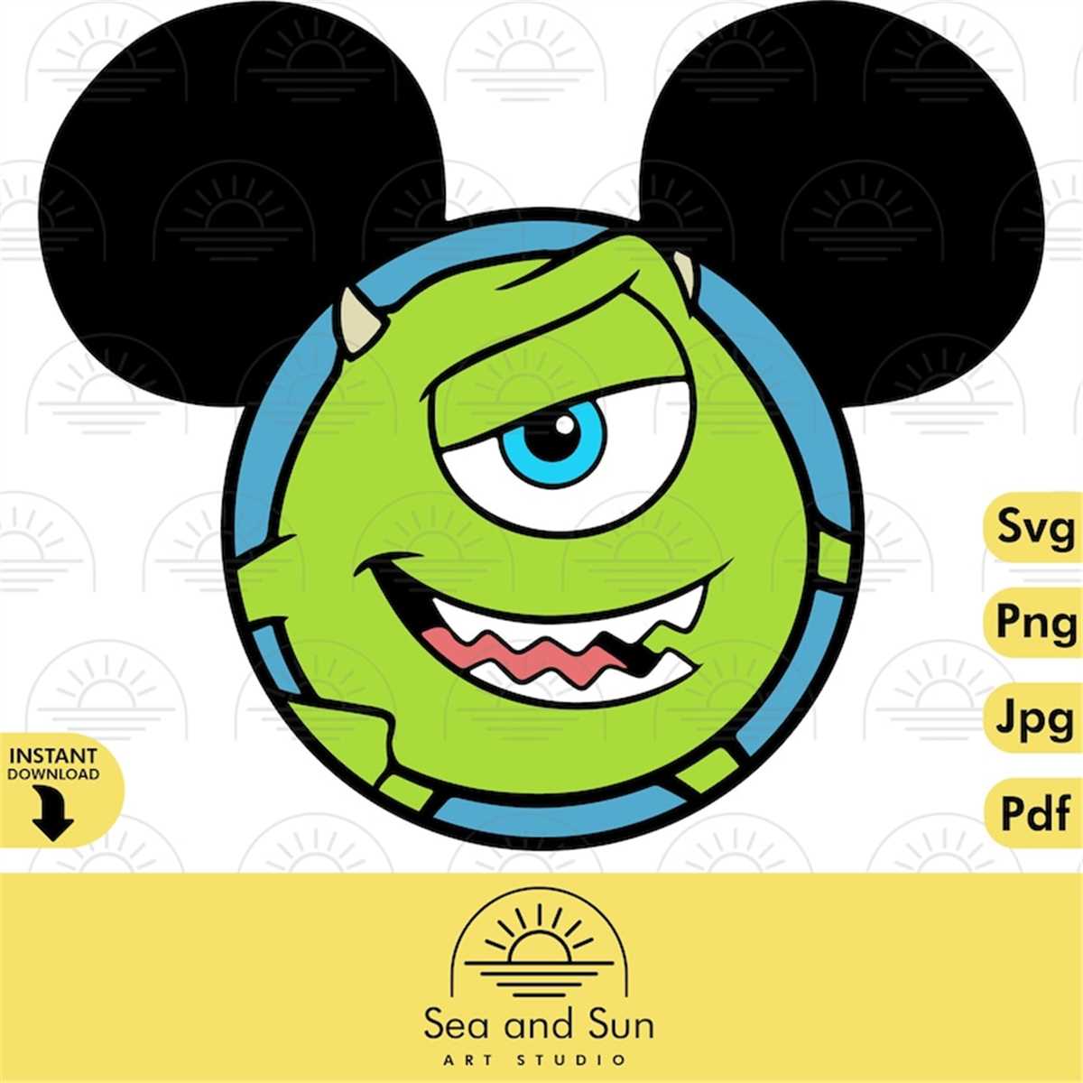 Monsters Inc Svg Clip art Files, Mike Wazowski, Minnie, Mous - Inspire ...