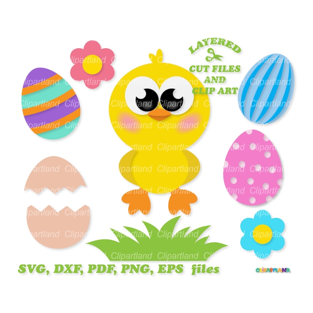 INSTANT Download. Cute Easter chick cut files and clip art. | Inspire ...