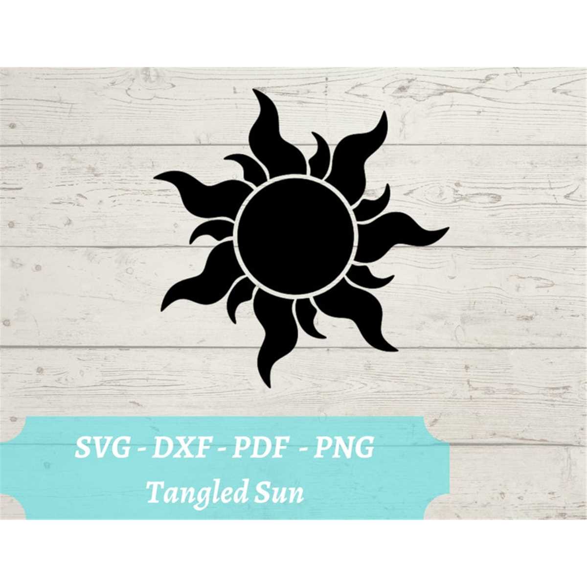 Sun SVG Laser Cut File, Tangled Corona Sun Rapunzel Download | Inspire ...