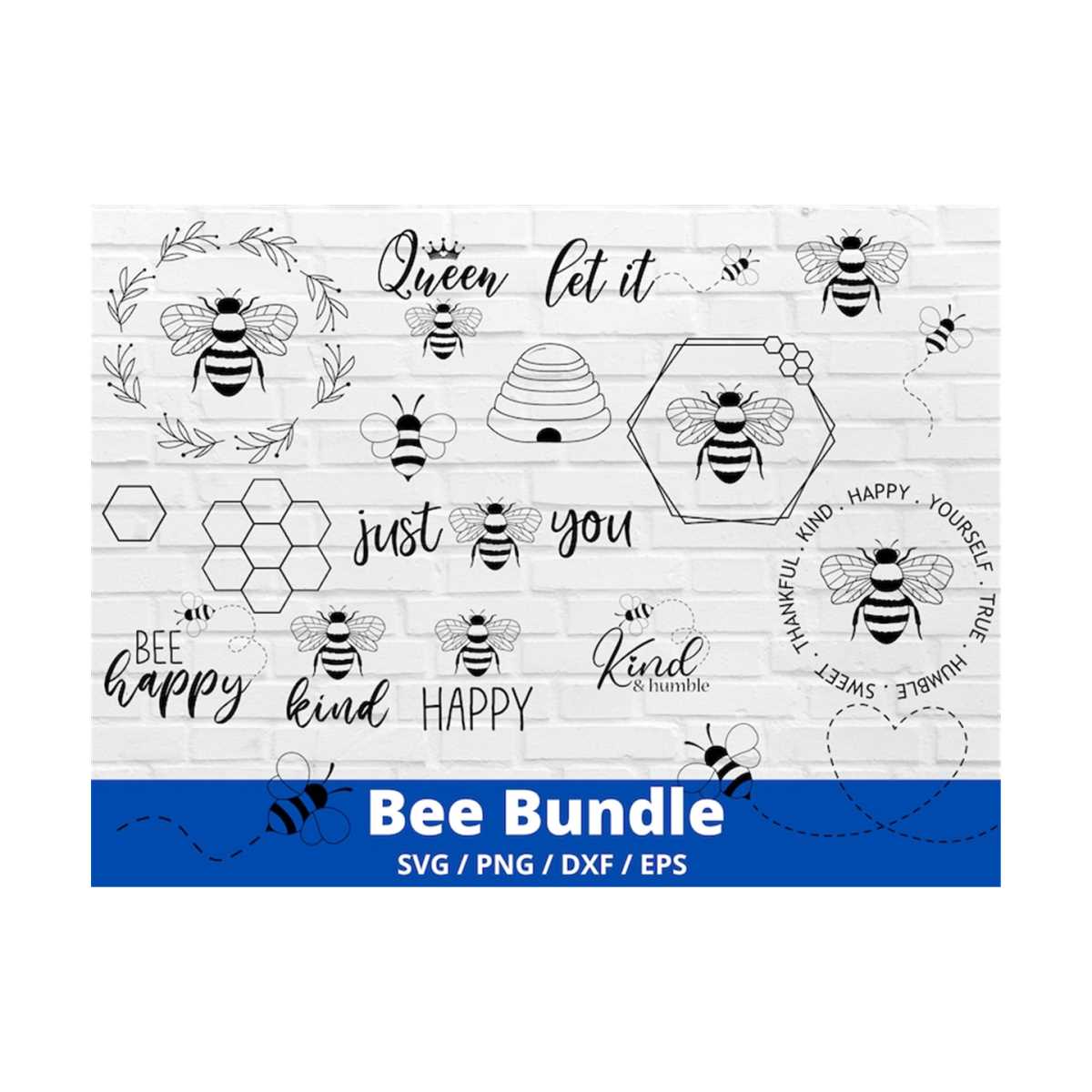 bee svg bundle, honey bee svg, queen bee svg, bee kind svg, | Inspire ...