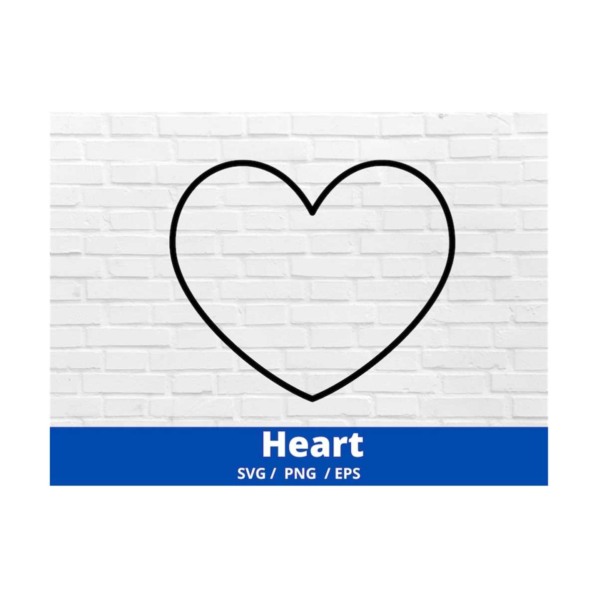 Heart Outline Svg, Heart Svg, Basic Heart Svg, Love Svg, Hea | Inspire ...