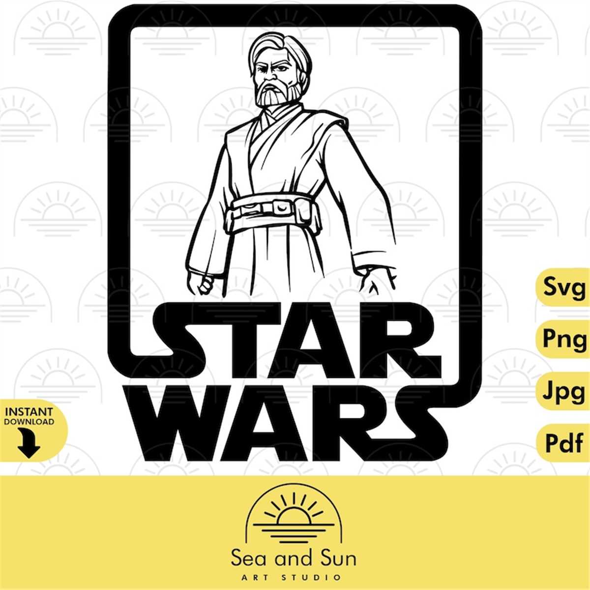 Obi-Wan Kenobi Star Wars Svg Disneyland Ears Svg Star Wars C - Inspire ...