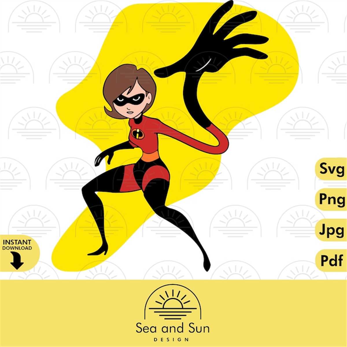 Helen Parr, Elastigirl Svg Clip art Files, The Incredibles, - Inspire ...