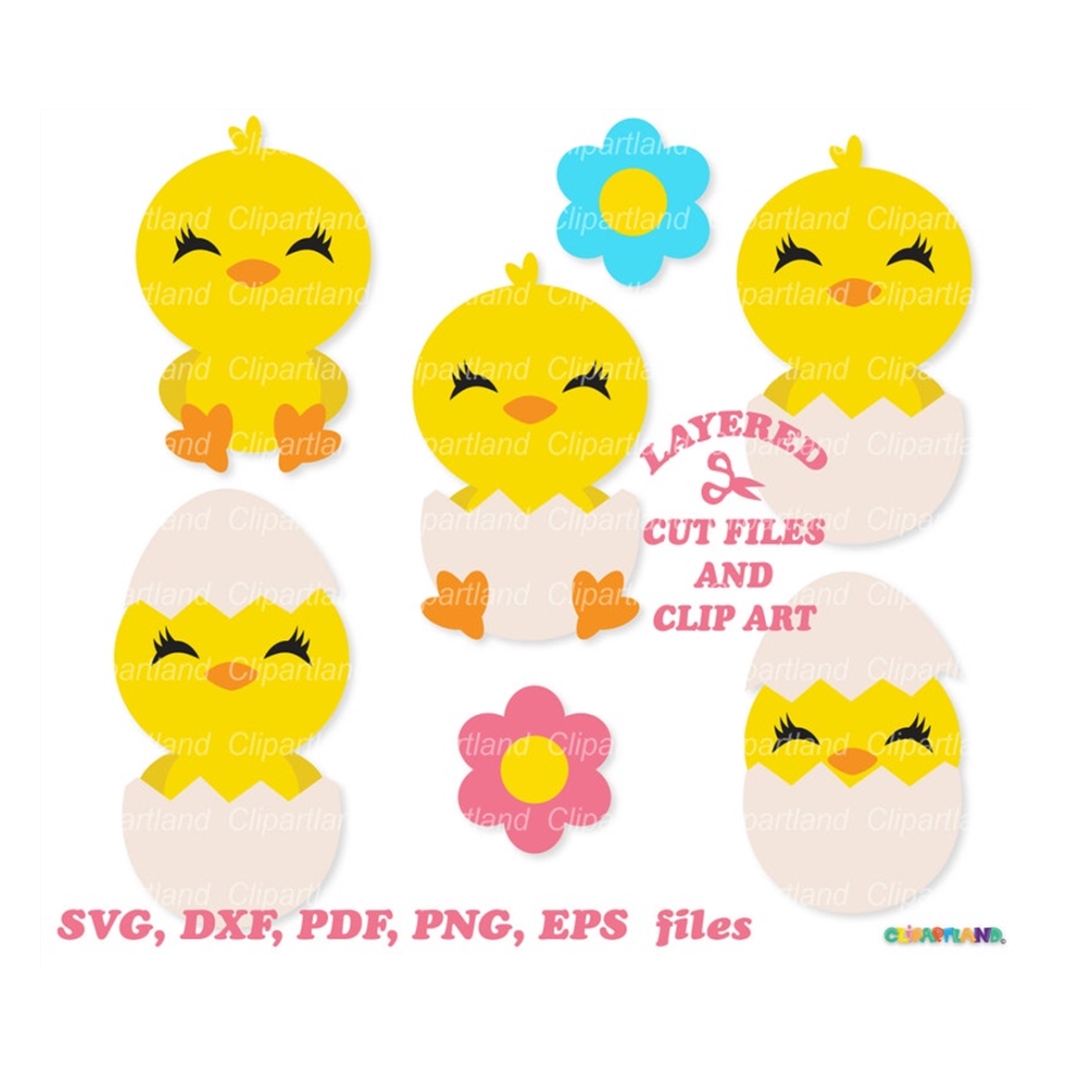 INSTANT Download. Cute Easter chicks cut files and clip art. - Inspire ...