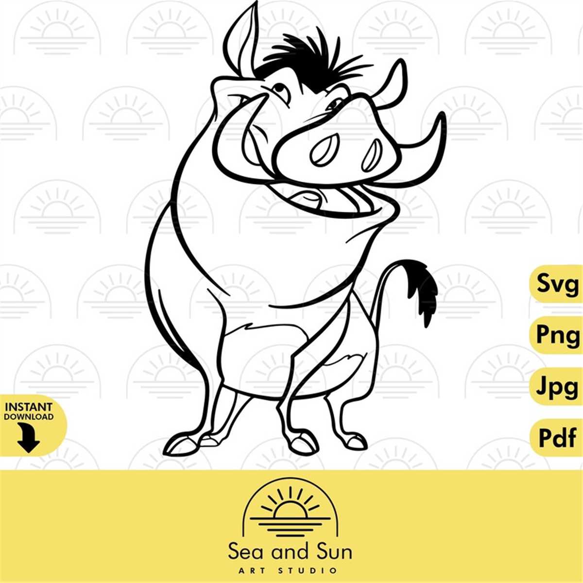 The Lion King Vector Svg, Pumbaa Disneyland Ears Svg, Png T - Inspire ...