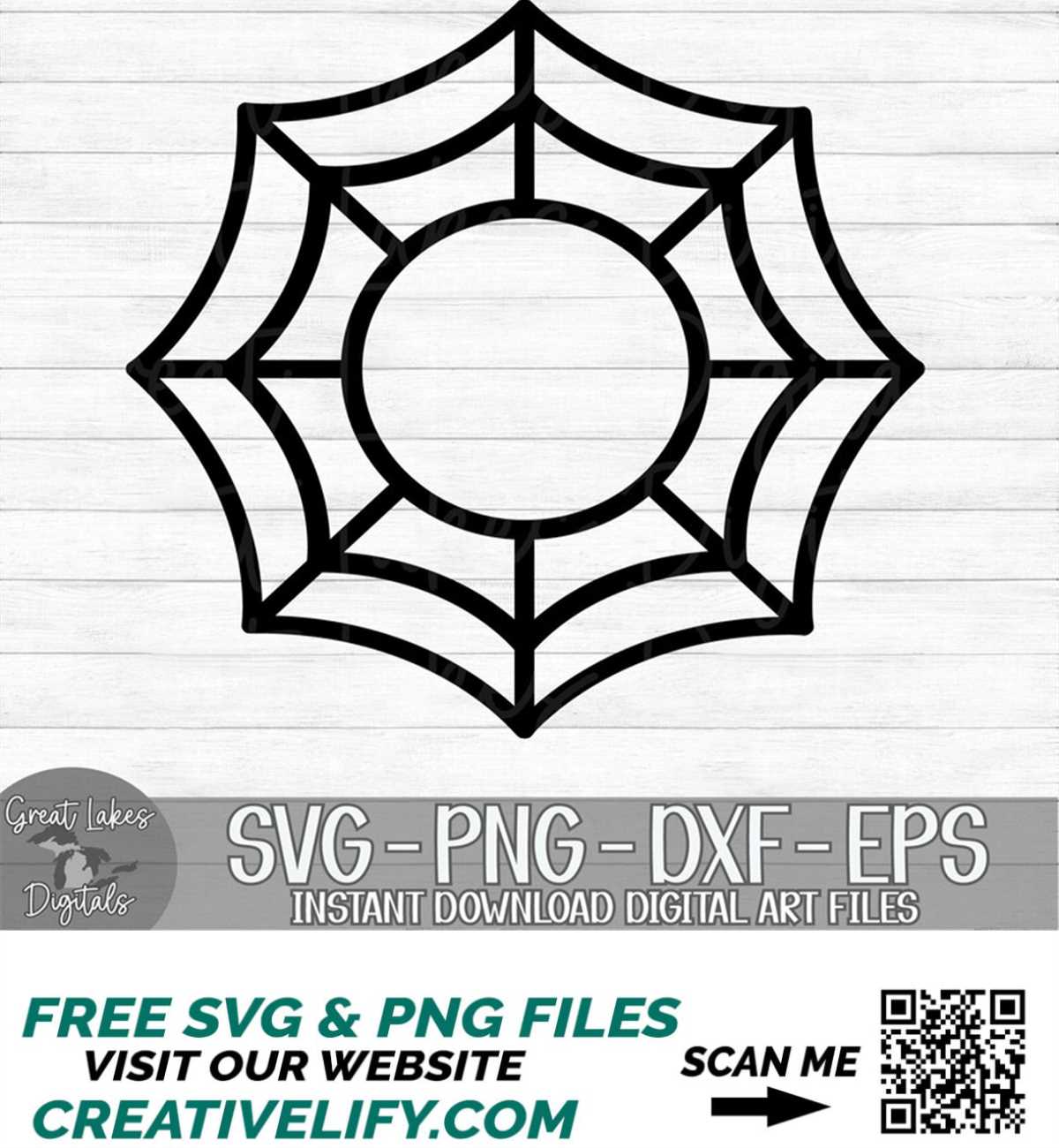 Spiderweb Circle Monogram - Instant Digital Download - svg, - Inspire Uplift
