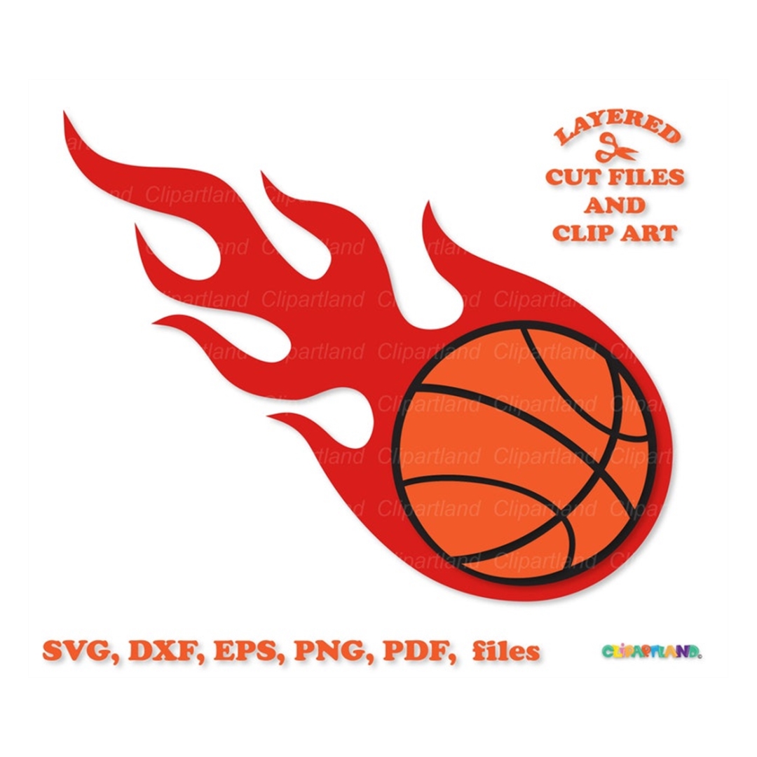 INSTANT Download. Basketball. Flaming ball svg cut files and | Inspire ...