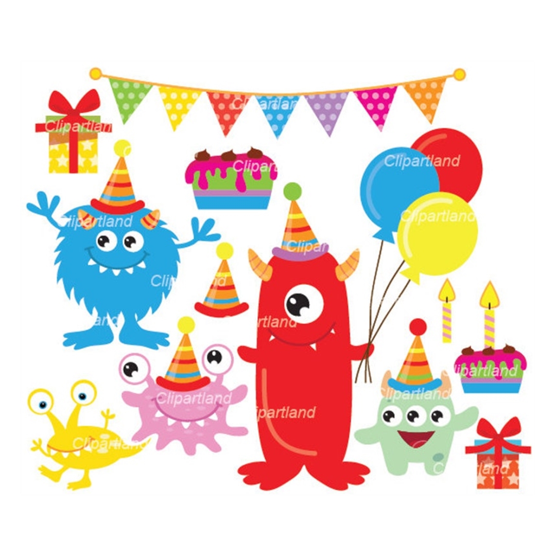 INSTANT Download. Cute birthday monsters clip art. Cm_35. P | Inspire ...