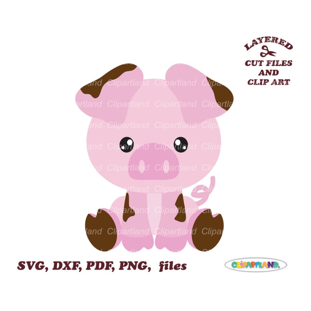 INSTANT Download. Sitting pig. Cute little pig svg cut file - Inspire ...