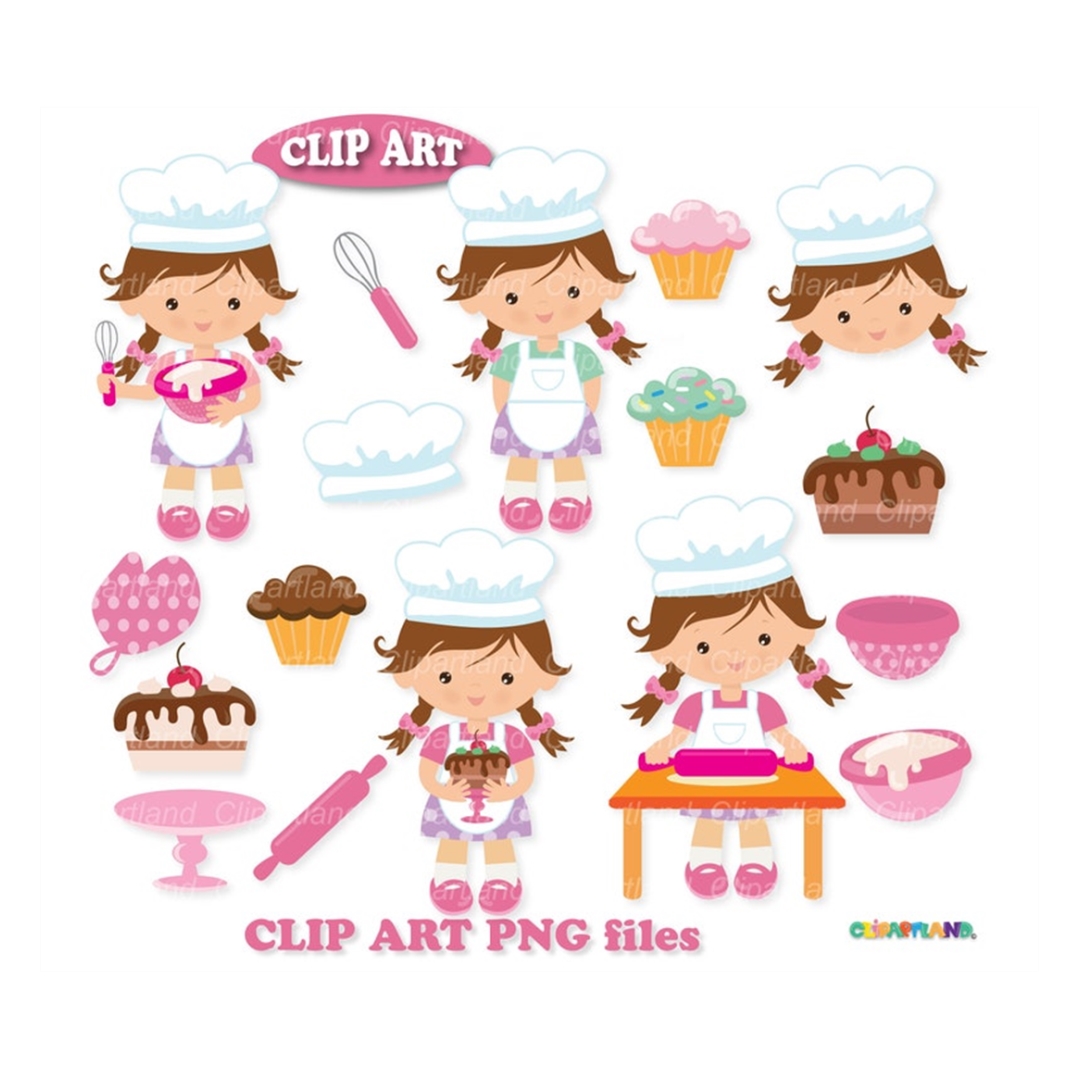 INSTANT Download. Baking girl clip art. Cb_4. Baking girl cl | Inspire ...