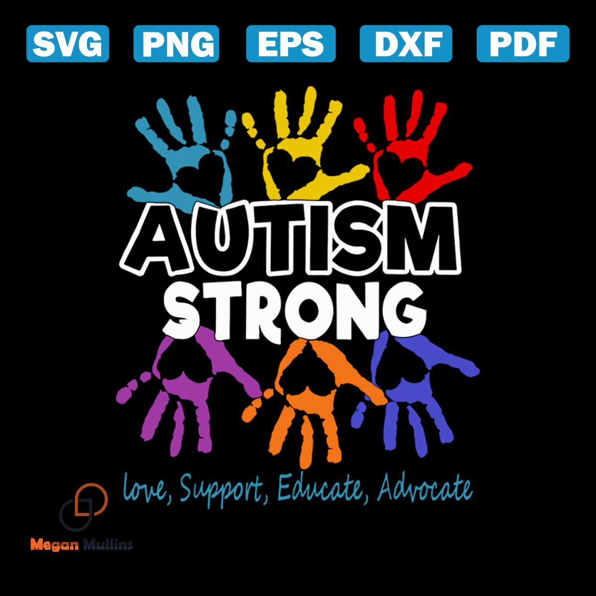 Autism Strong Hands Svg, Autism Svg, Autism Awareness Svg, A | Inspire ...