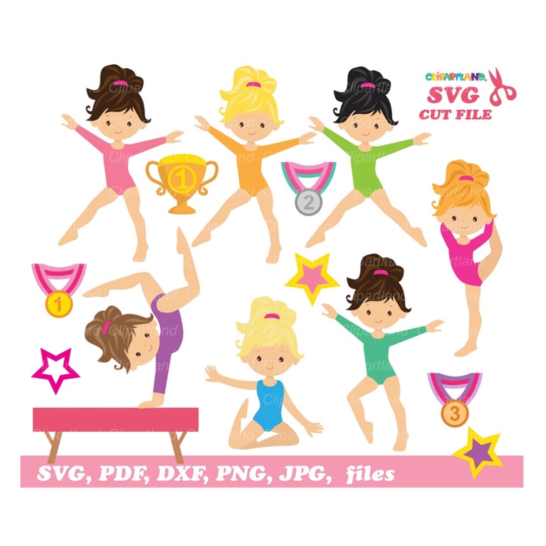 INSTANT Download. Gymnastics svg cut files and clip art. G_4 - Inspire ...