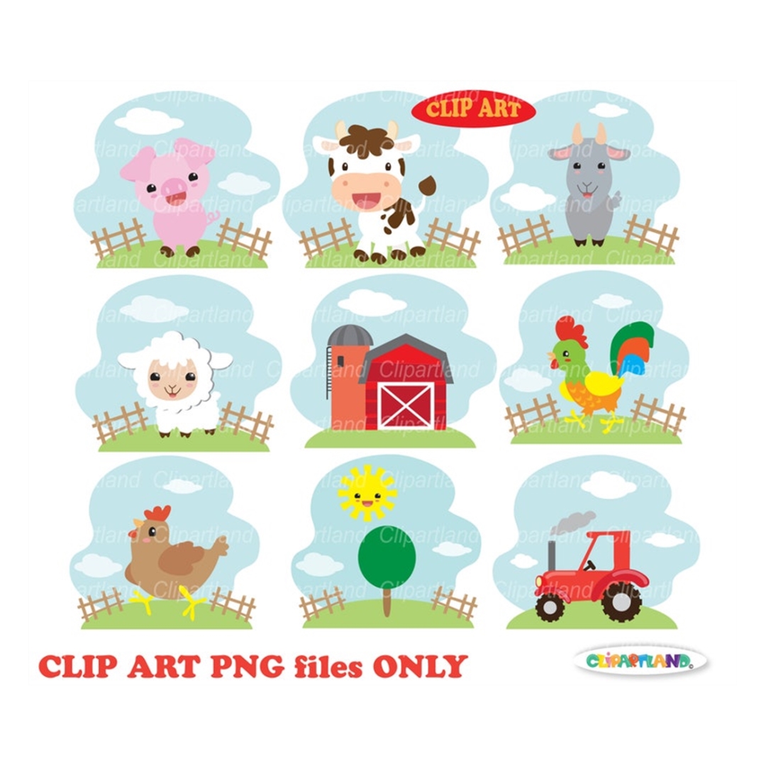 INSTANT Download. Farm animal clip art. CF_71_Farm. Personal | Inspire ...