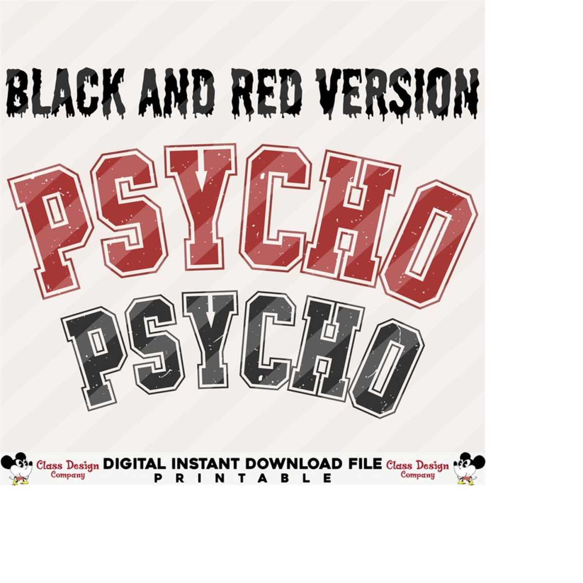 Distressed Psycho Sublimation PNG SVG, Pyscho PNG, Retro Hal | Inspire ...