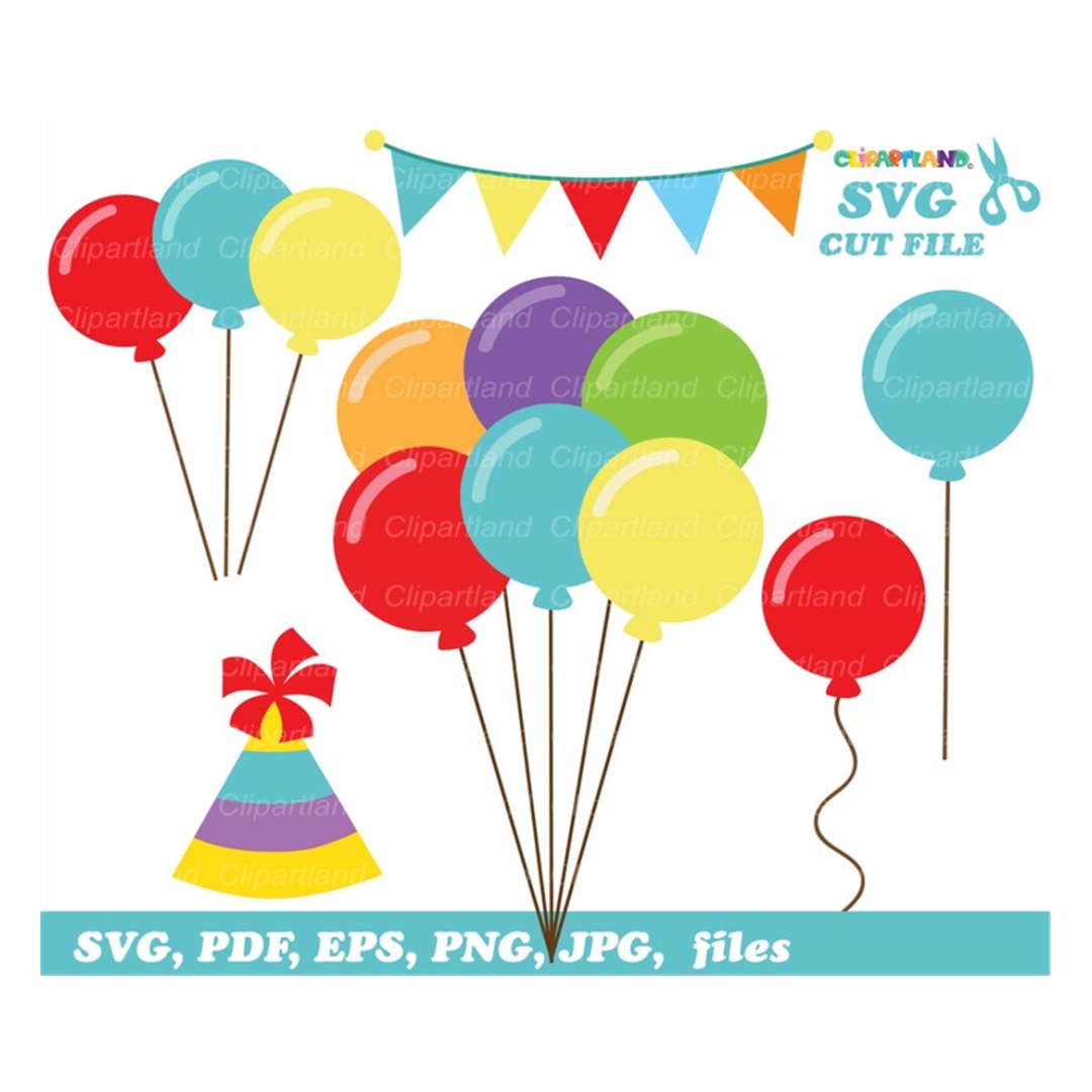 INSTANT Download. Birthday balloons svg cut file. Cb_1. Pers | Inspire ...