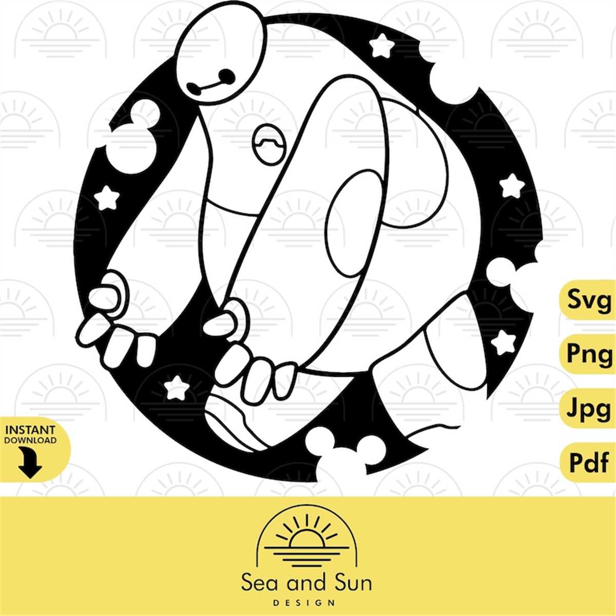 Baymax Svg Clip art Files, Big Hero 6, Disneyland Ears, Digi - Inspire ...