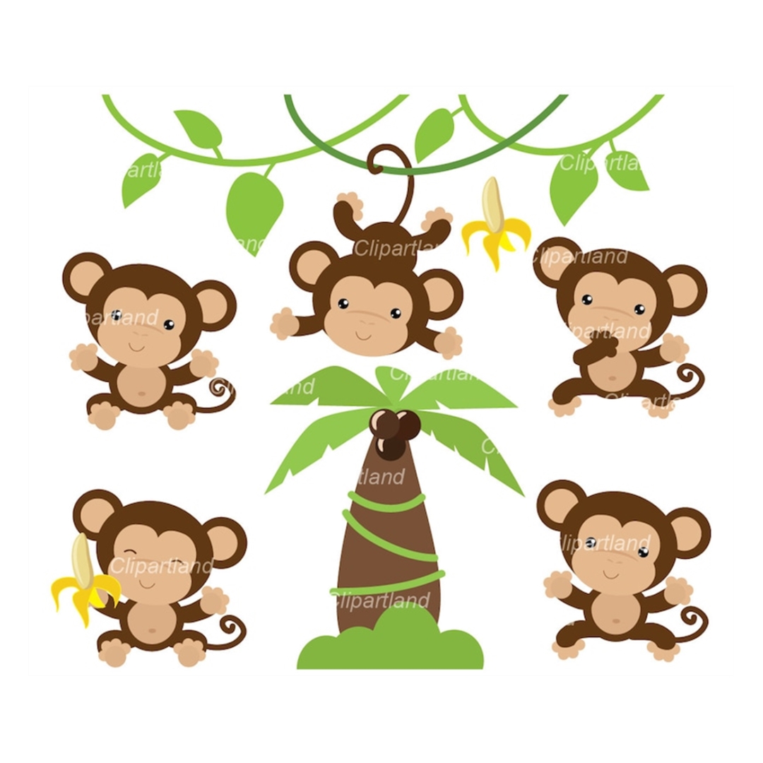 INSTANT DOWNLOAD. Monkeys clip art. Cm_6. Personal and comme | Inspire ...