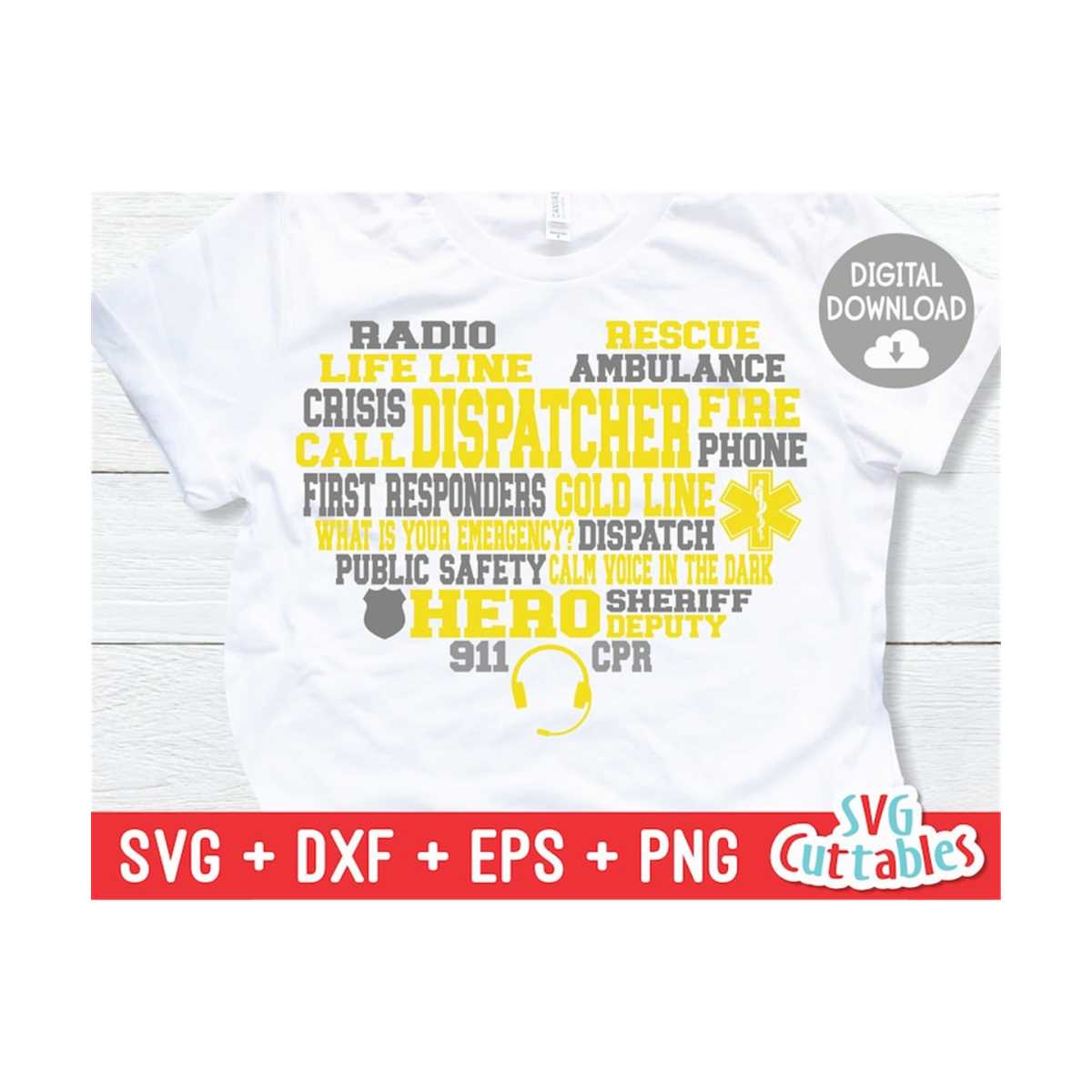 911 Dispatcher Subway Heart svg - Dispatcher Cut File - svg | Inspire ...