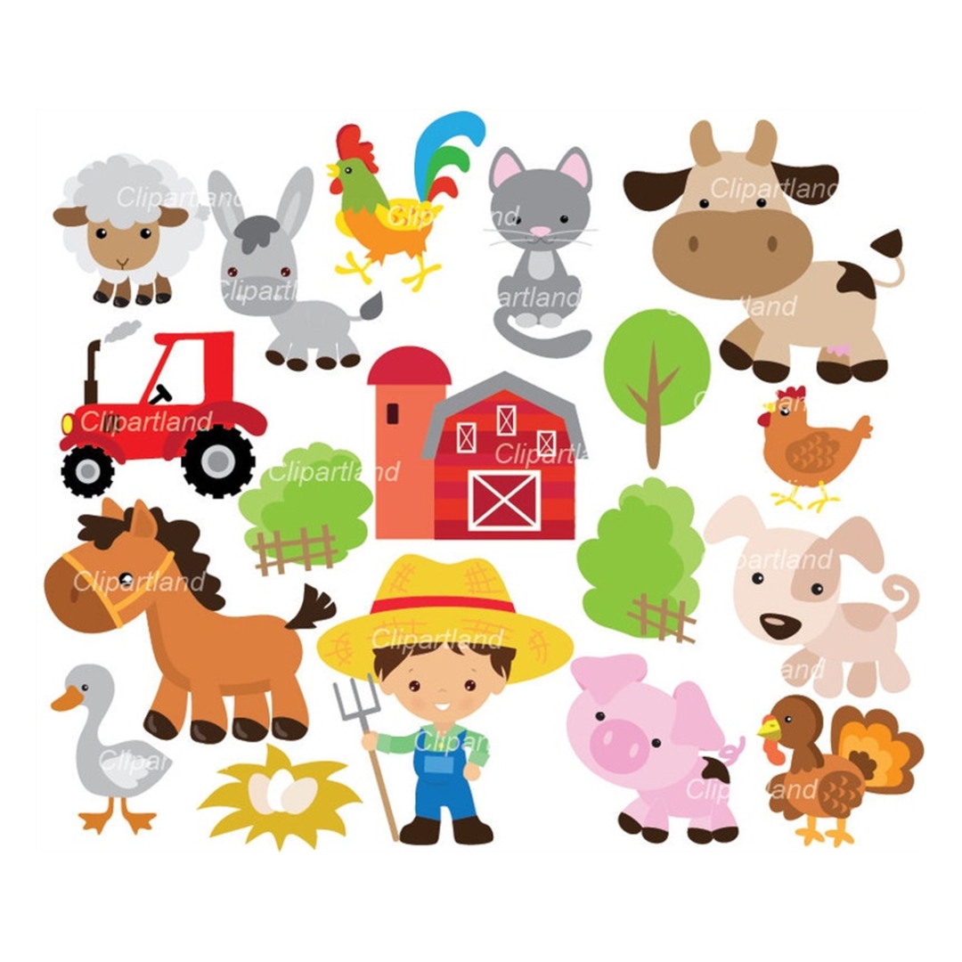 INSTANT Download. Farm animals clip art. CF_68_farm. Person | Inspire ...
