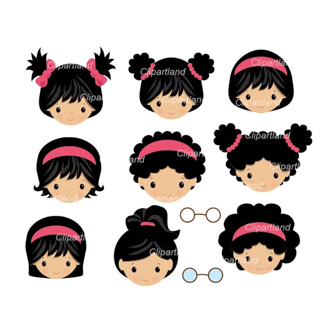 INSTANT Download. Girl icons clip art. CG_1_girl. Personal | Inspire Uplift