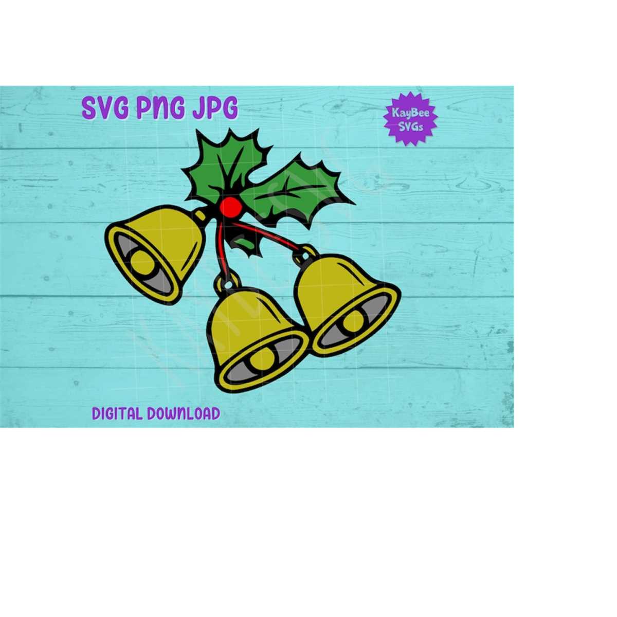 Jingle Bells SVG PNG JPG Clipart Digital Cut File Download f - Inspire ...