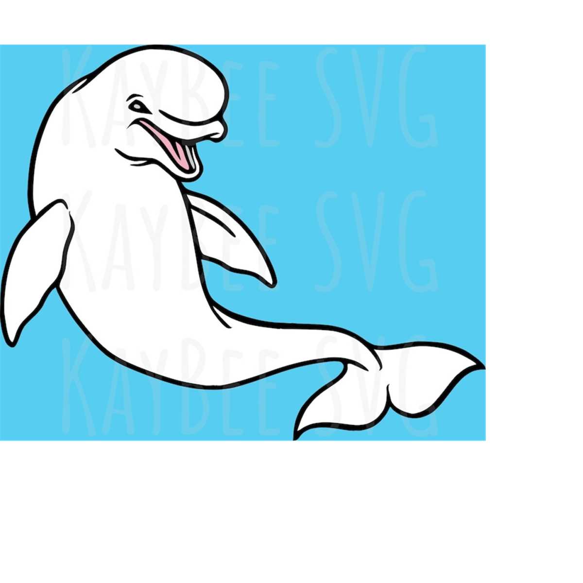 Beluga Whale SVG PNG JPG Clipart Digital Cut File Download f | Inspire ...