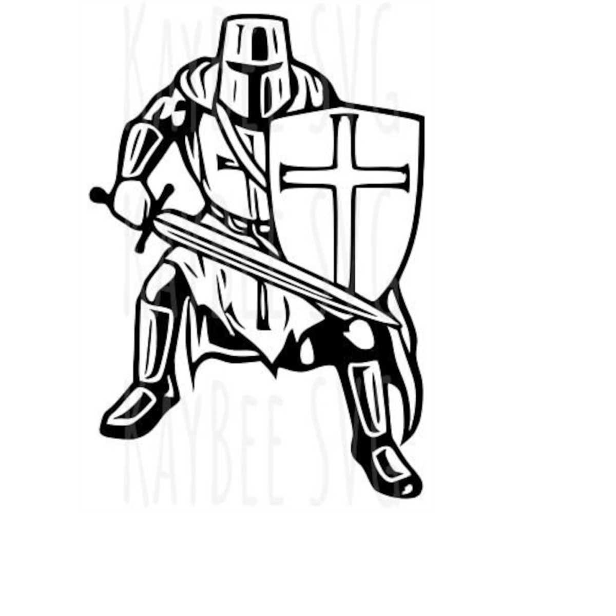 Crusades Medieval Knight SVG PNG Jpg Clipart Digital Cut Fil | Inspire ...