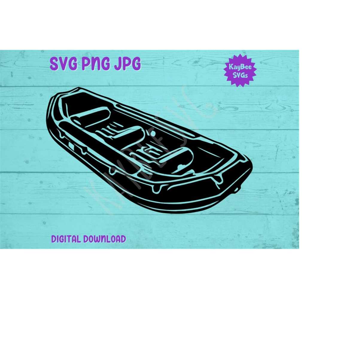Inflatable Rubber Boat Raft SVG PNG JPG Clipart Digital Cut - Inspire ...
